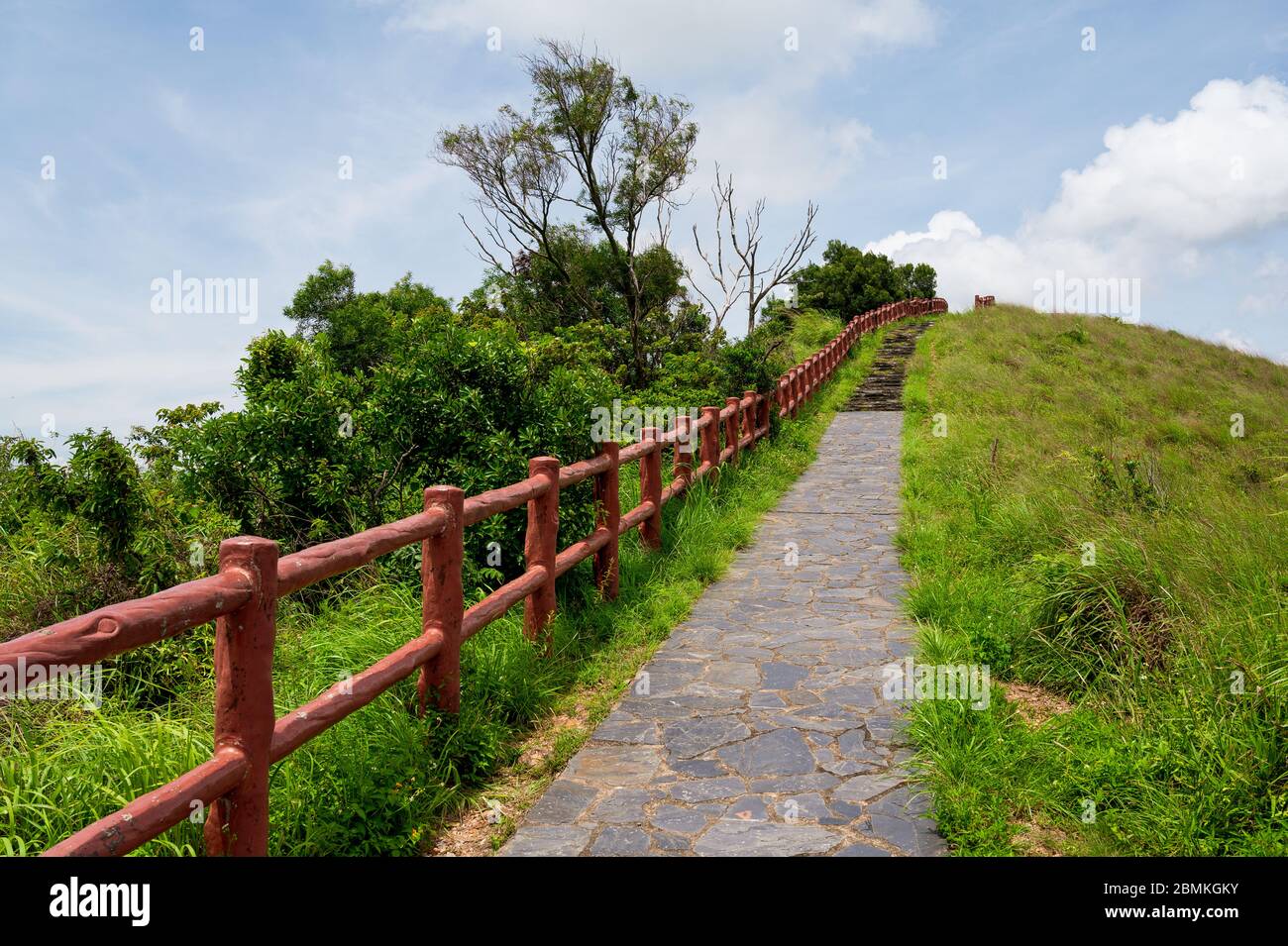 Fu Shan footpath above Tai O village on Lantau Island in Hong Kong ...