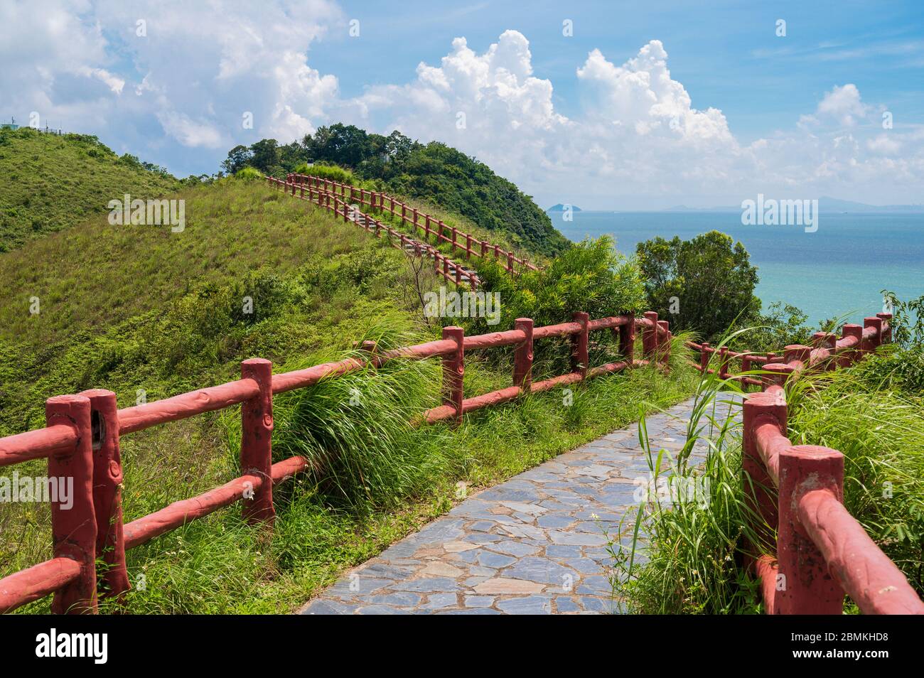 Fu Shan footpath above Tai O village on Lantau Island in Hong Kong ...