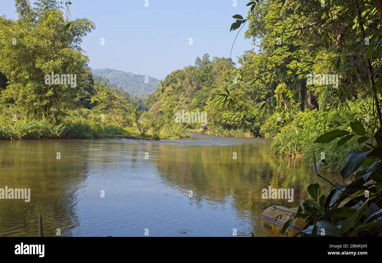 The Kelani River at Kitulgala, drains off the Horton Plains National ...