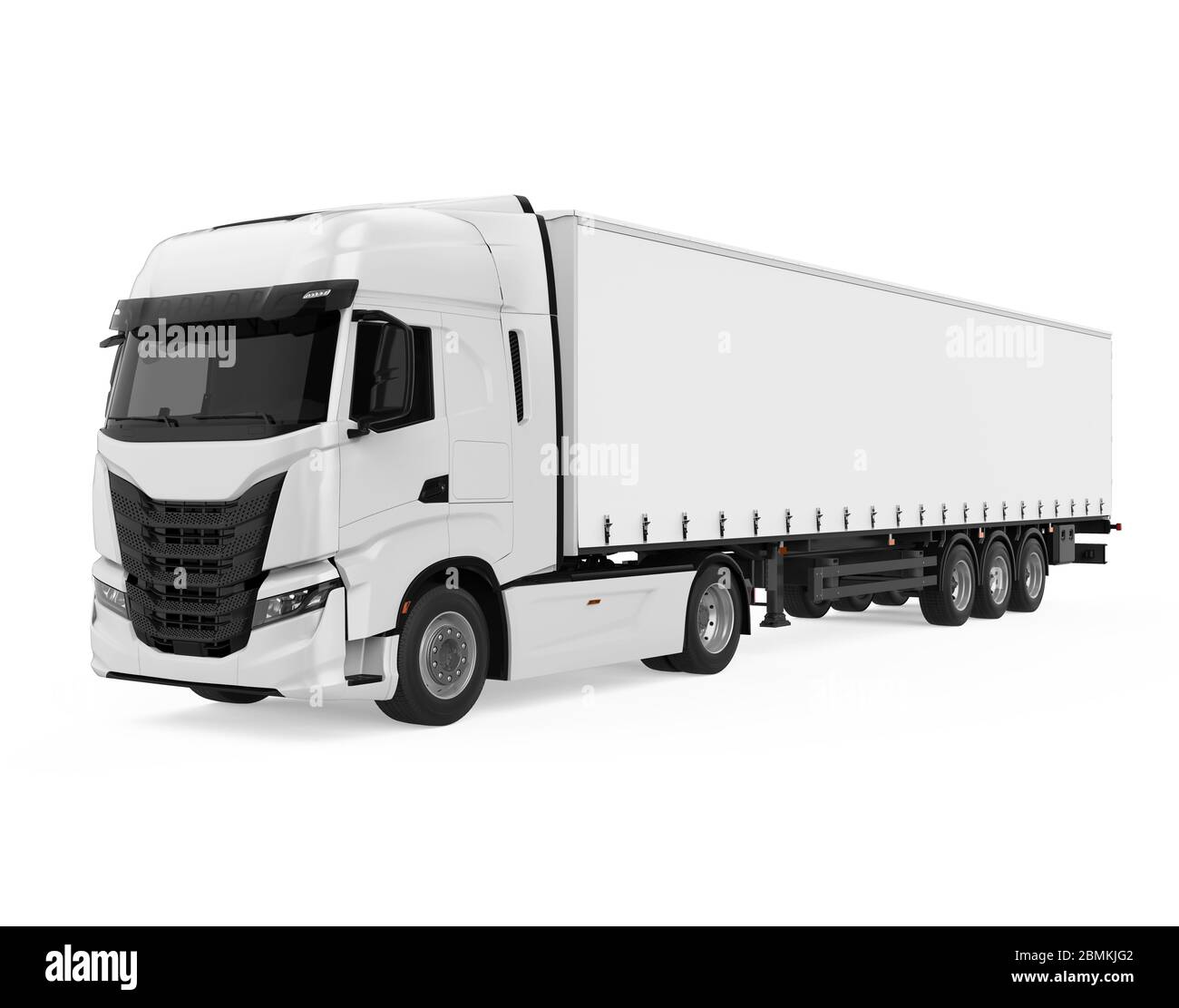 Container Truck Isolated Stock Photo - Alamy