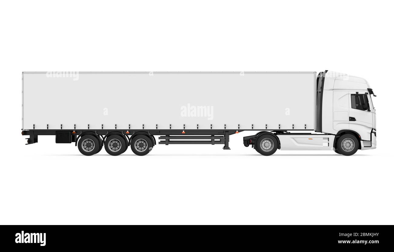 Container Truck Isolated Stock Photo - Alamy