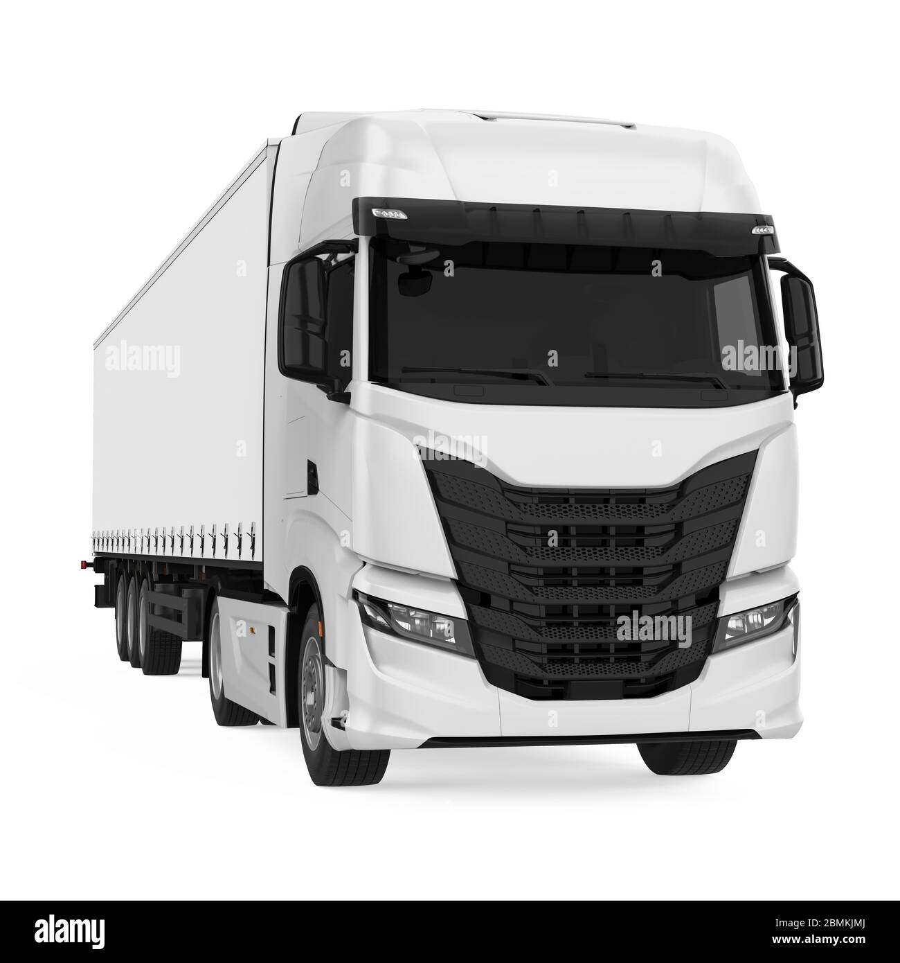 Container Truck Isolated Stock Photo - Alamy
