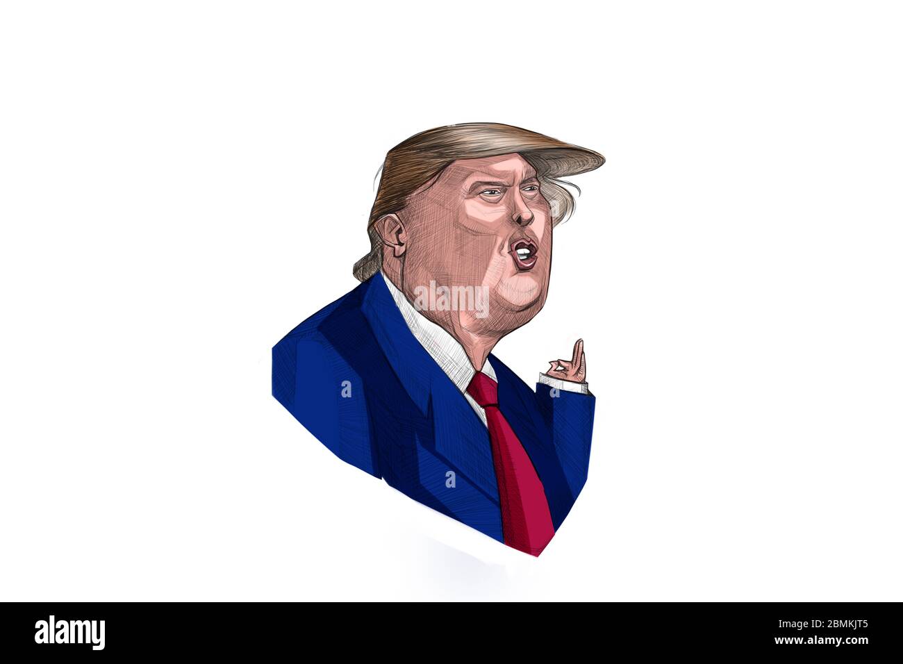 Trump cartoon hi-res stock photography and images - Alamy