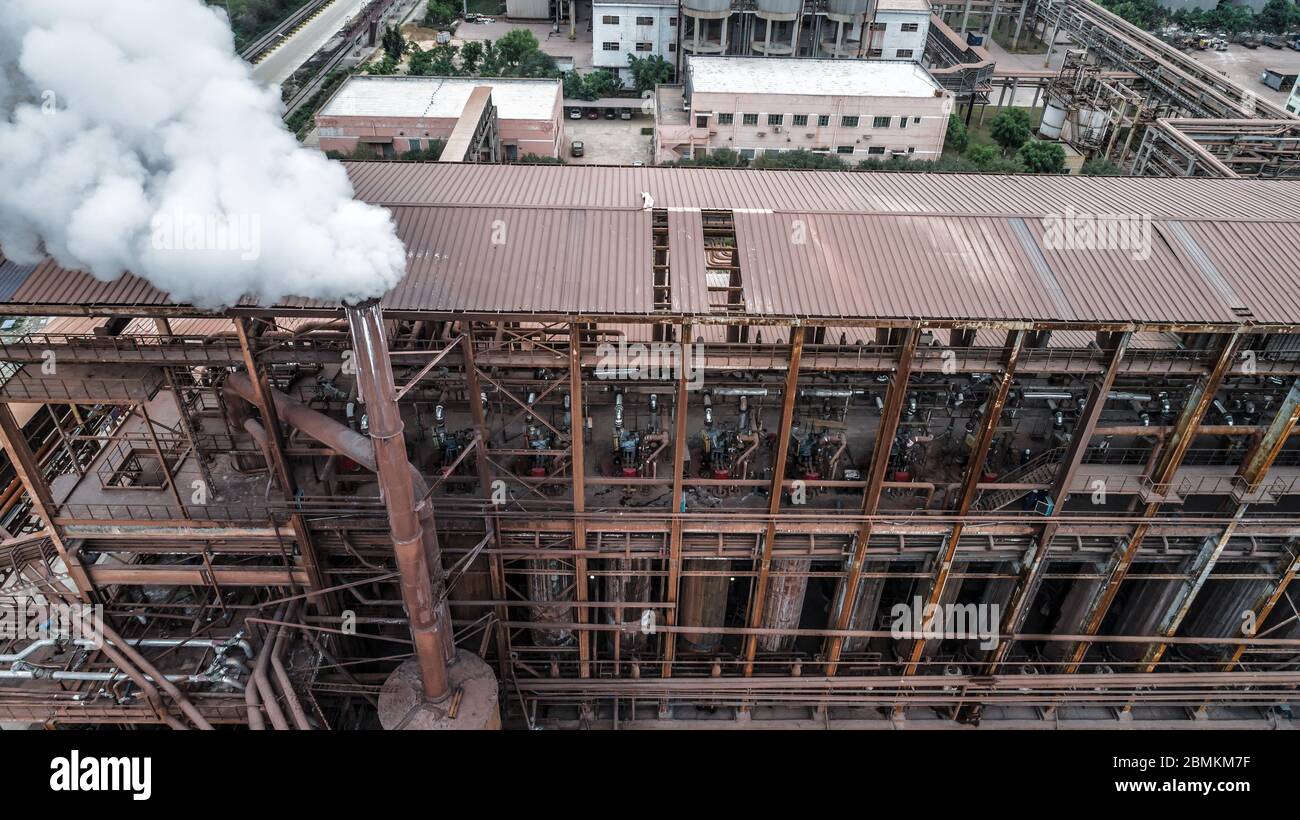 aerial view of alumina factory Stock Photo - Alamy