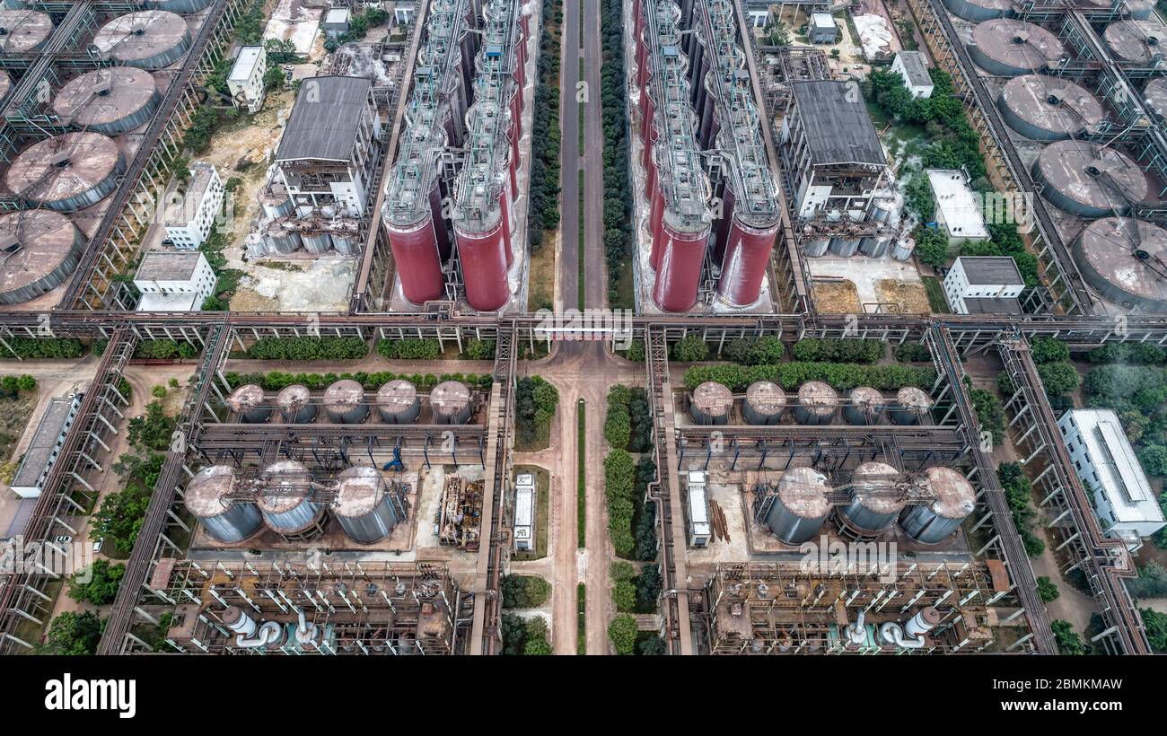 aerial view of alumina factory Stock Photo - Alamy