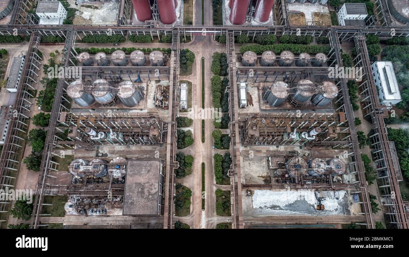 aerial view of alumina factory Stock Photo - Alamy