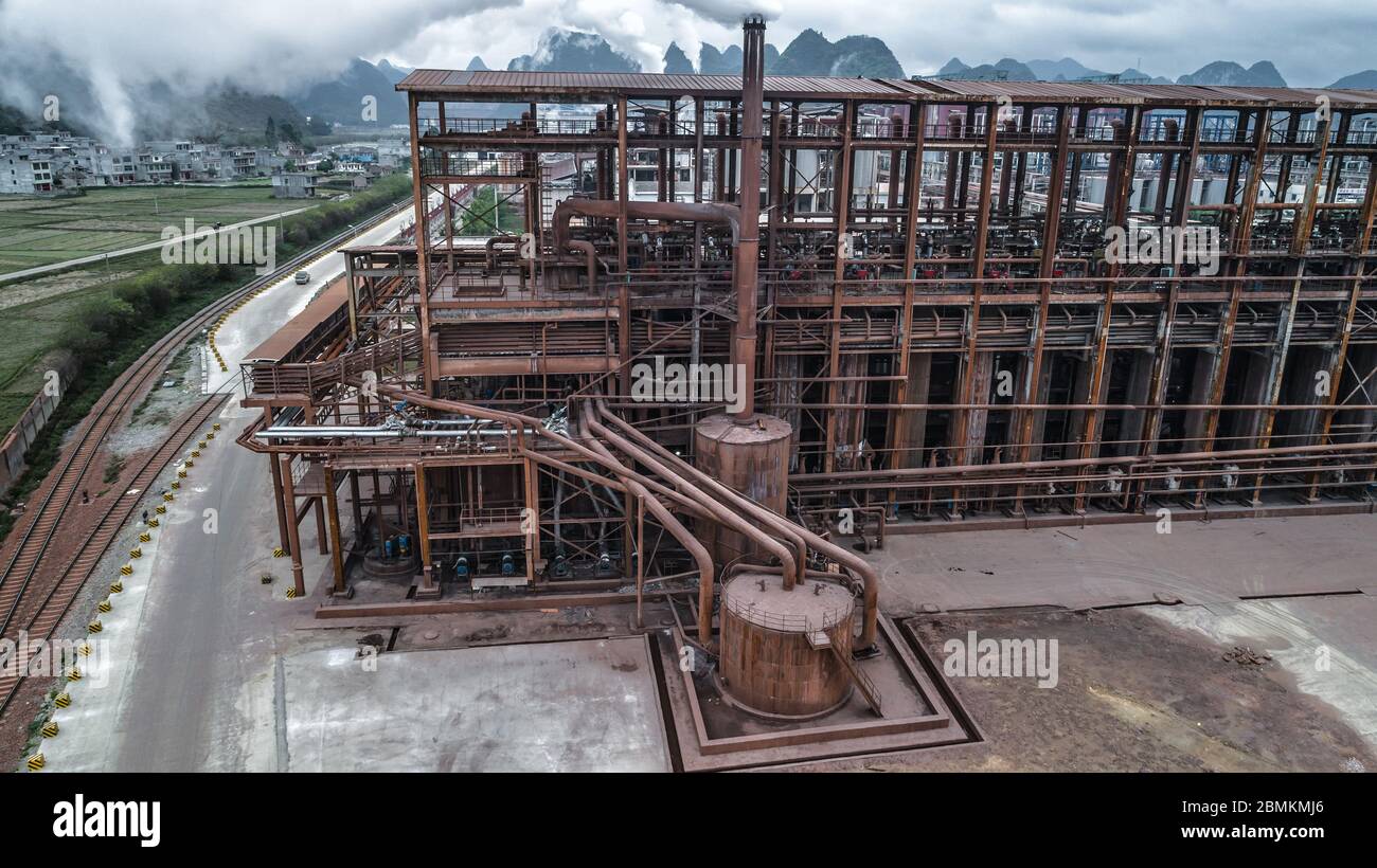 aerial view of alumina factory Stock Photo - Alamy