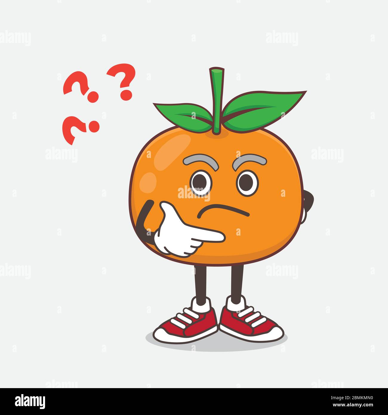 An illustration of Mandarin Orange cartoon mascot character in a ...