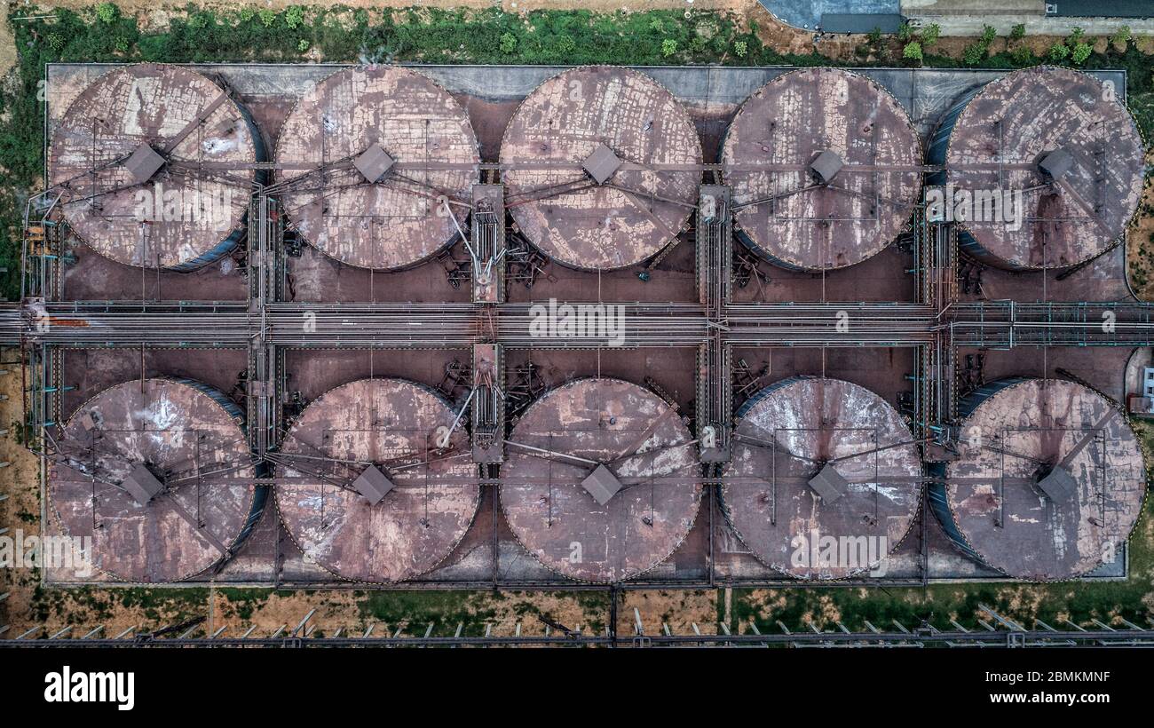 aerial view of alumina factory Stock Photo - Alamy