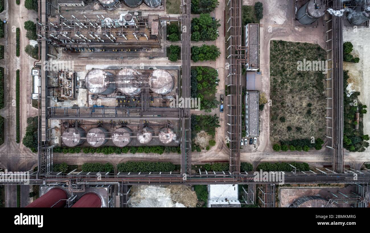aerial view of alumina factory Stock Photo - Alamy