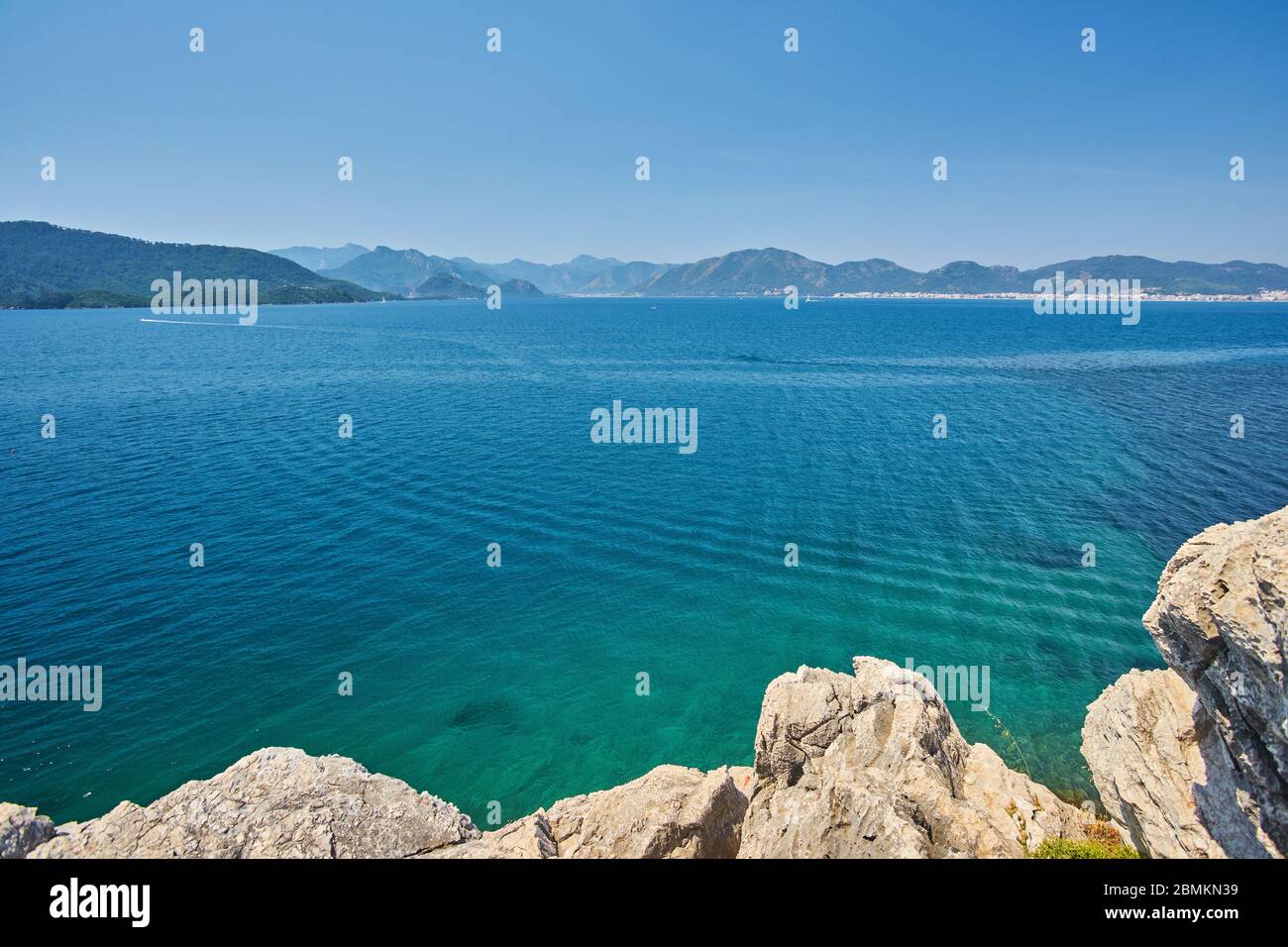 Beautiful Panoramic Aerial view at of boats, yacht, sailboat and bay in ...