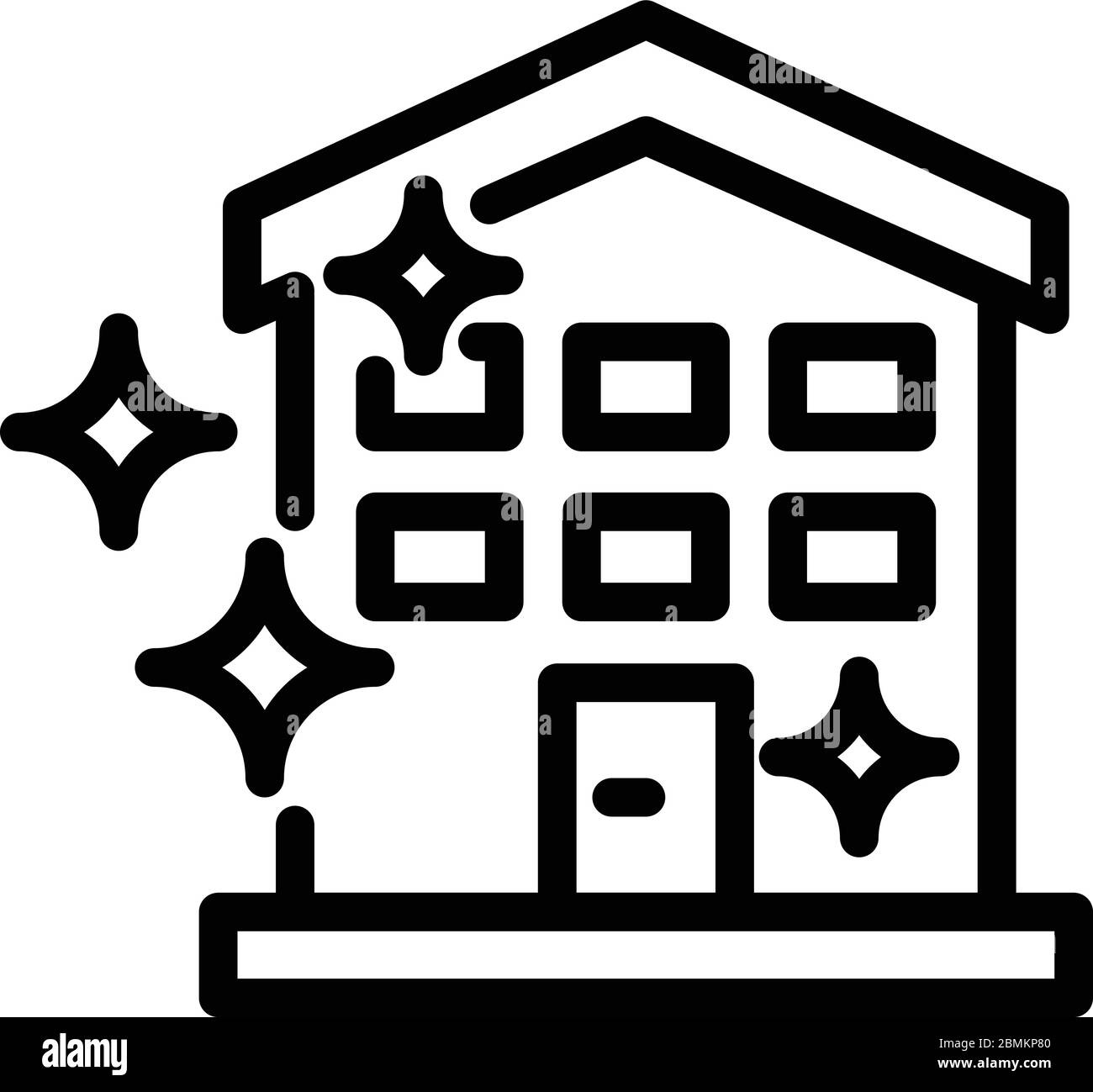 Clean home icon, outline style Stock Vector Image & Art - Alamy