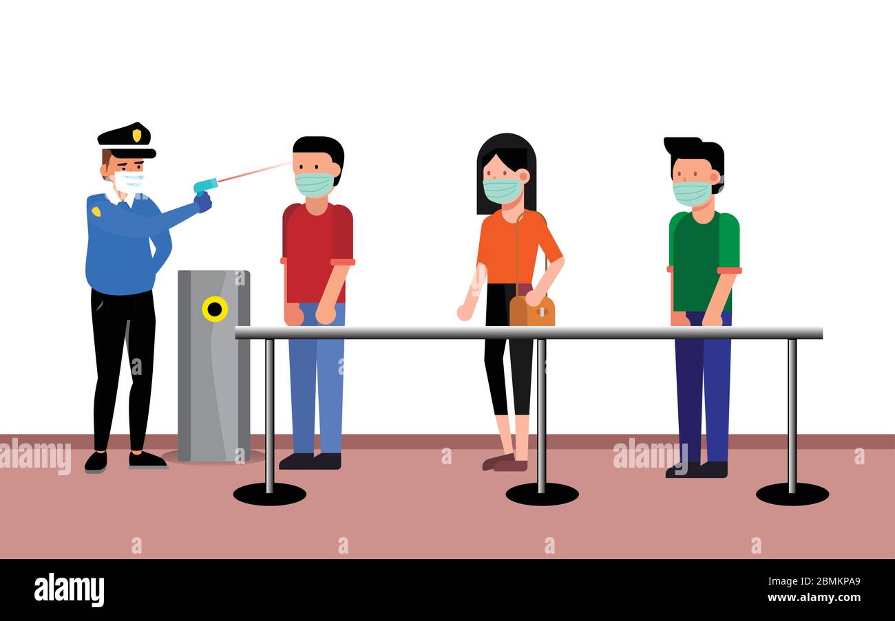 Covid 19 testing temperature Stock Vector Images - Alamy