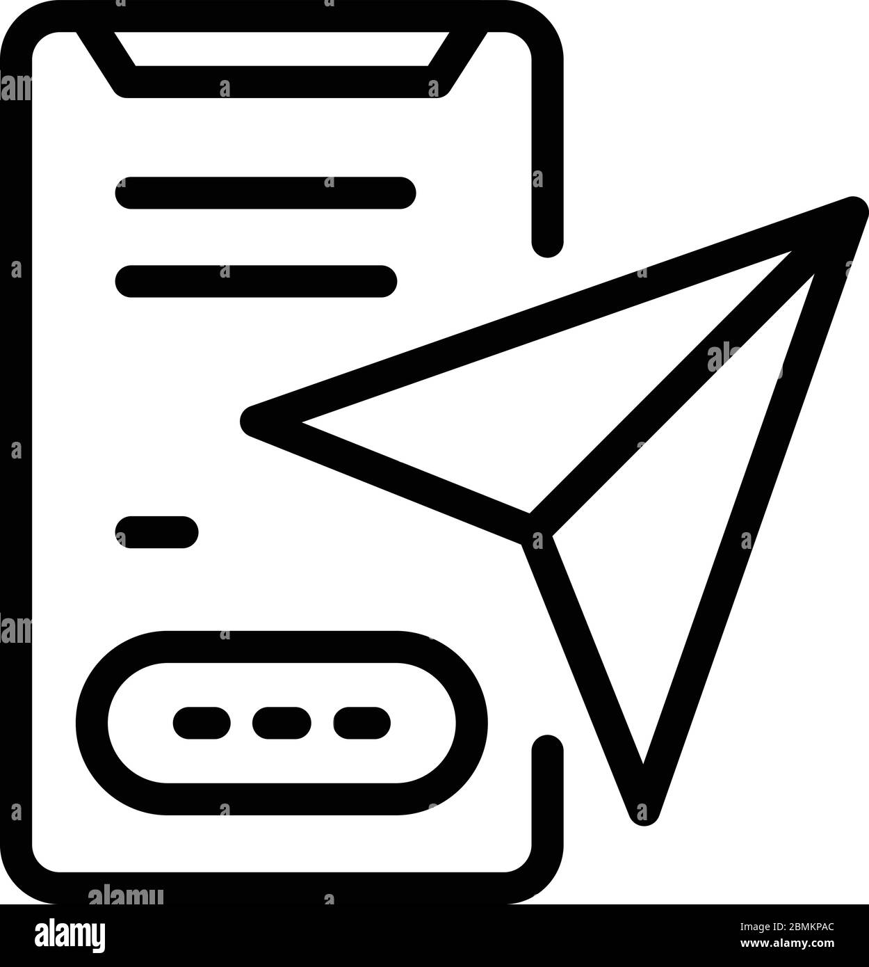 Chat bot messenger smartphone Black and White Stock Photos & Images - Alamy