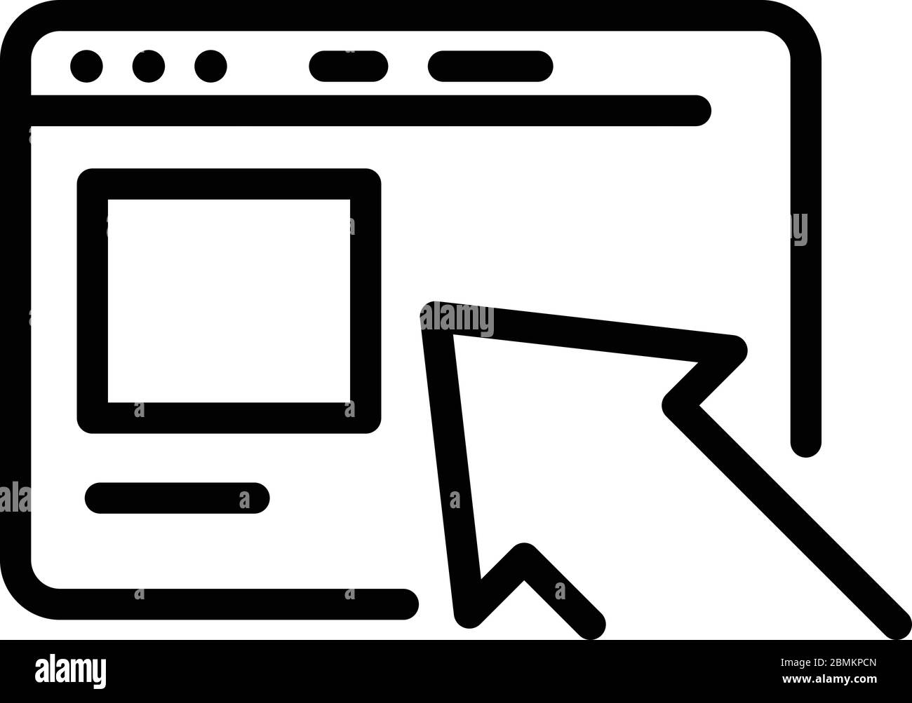 Website and arrow icon, outline style Stock Vector Image & Art - Alamy