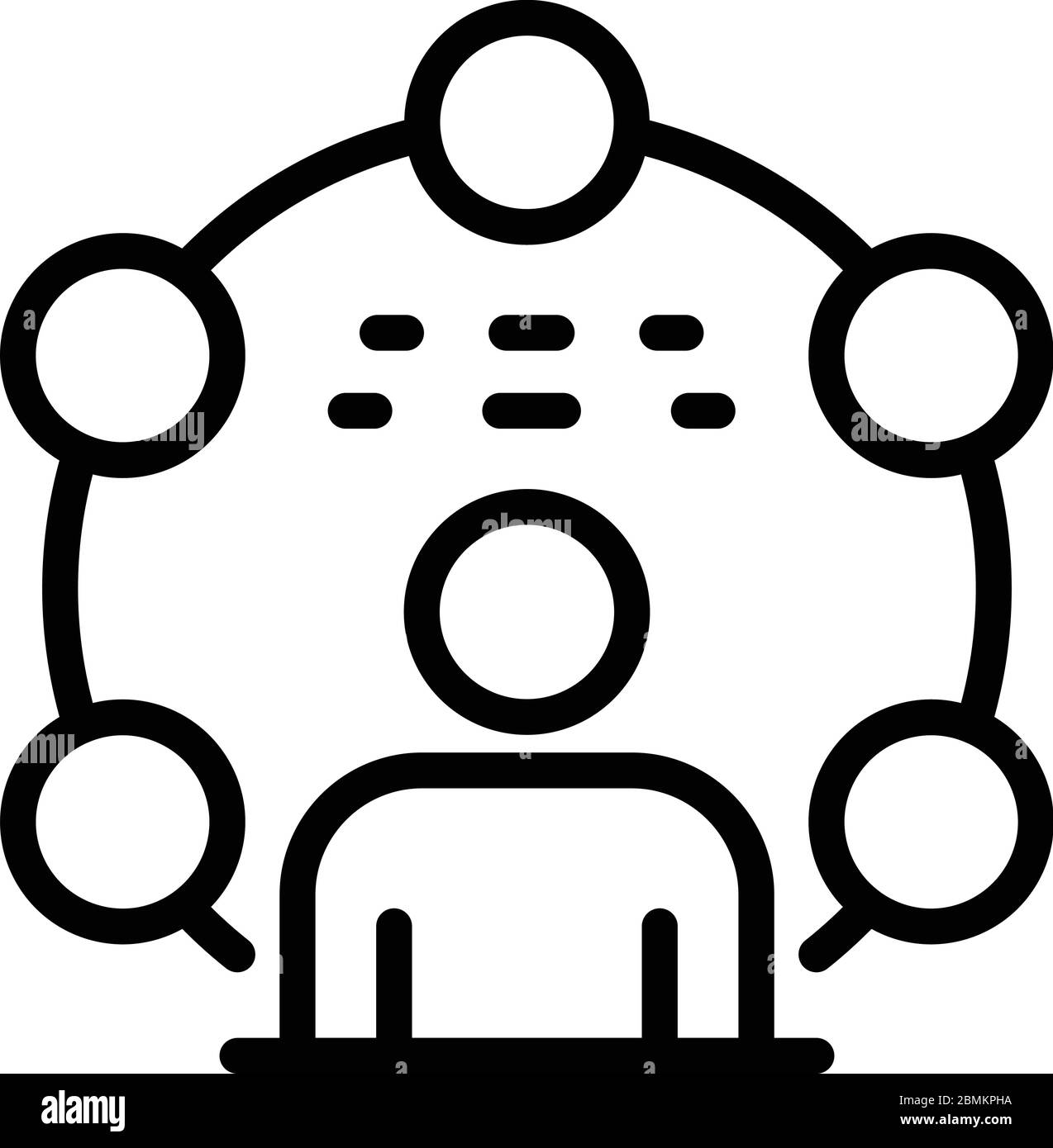 Man in the circle icon, outline style Stock Vector Image & Art - Alamy