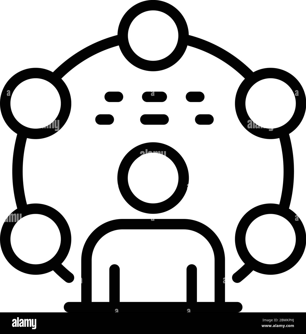 Man in the circle icon, outline style Stock Vector Image & Art - Alamy