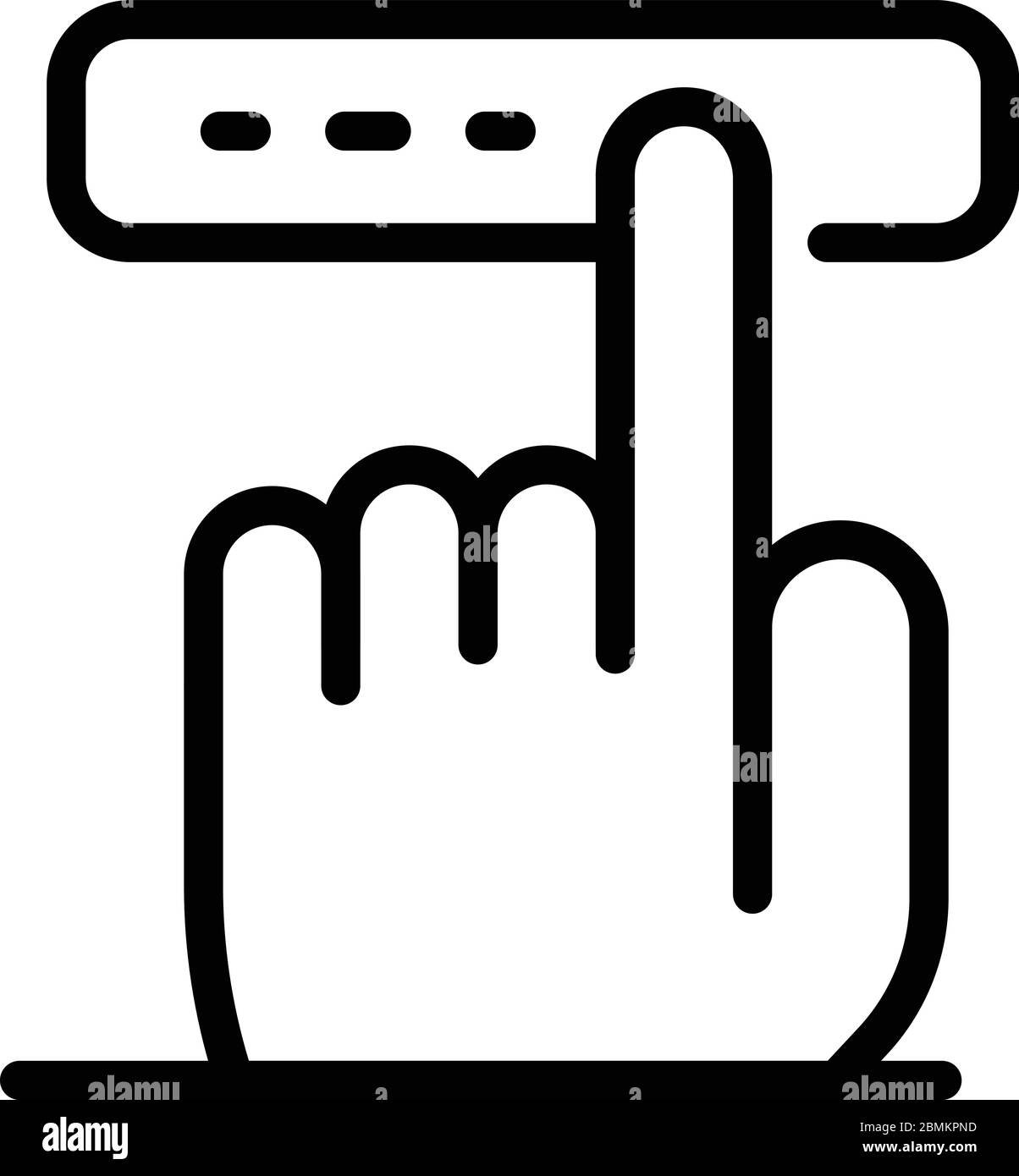 Finger touching button icon, outline style Stock Vector Image & Art - Alamy