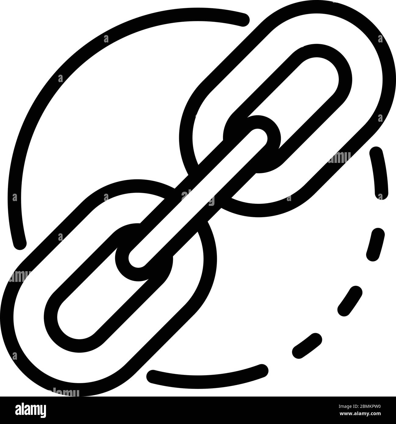 Link in a circle icon, outline style Stock Vector Image & Art - Alamy