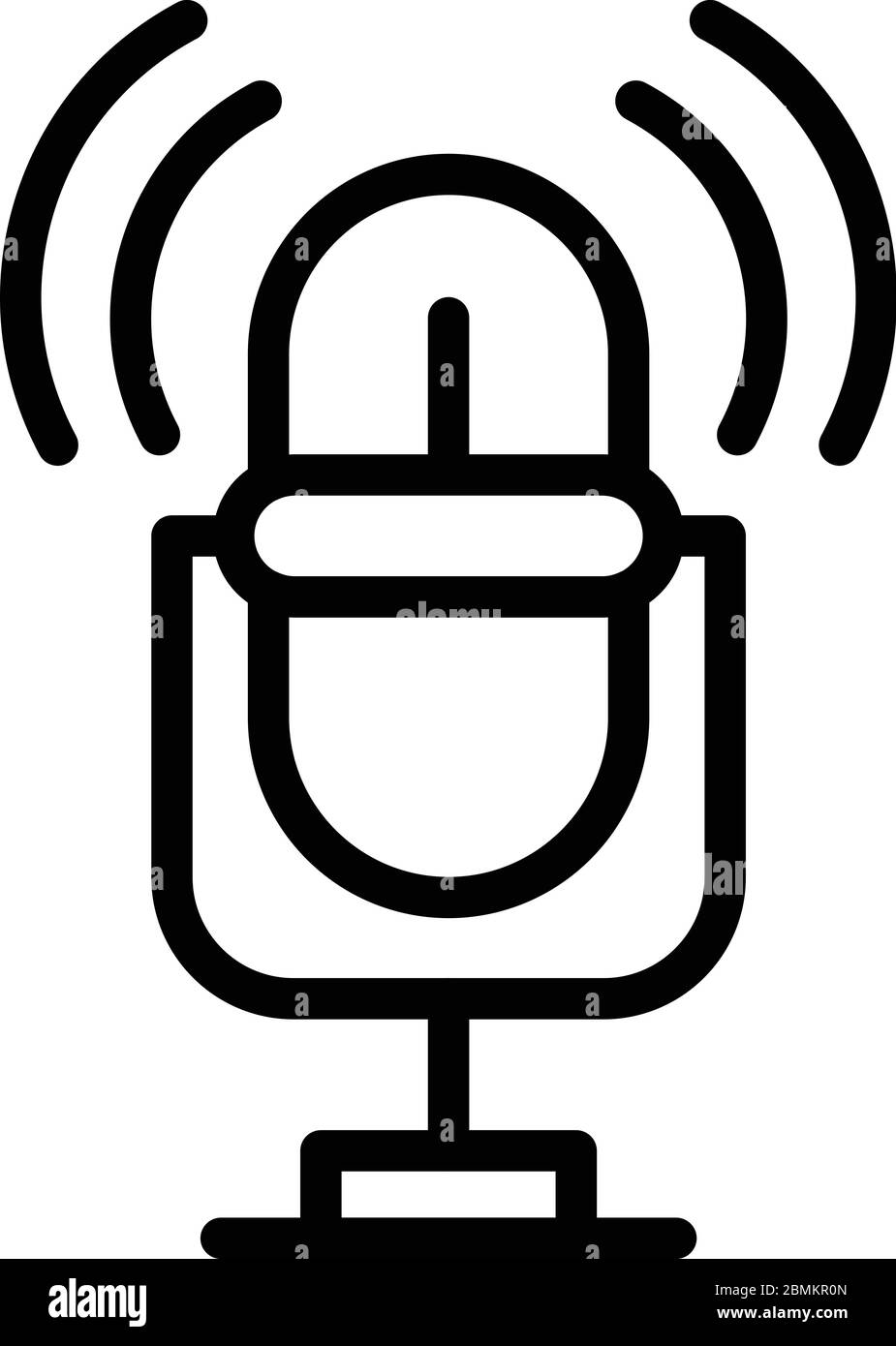 Studio microphone icon, outline style Stock Vector Image & Art - Alamy