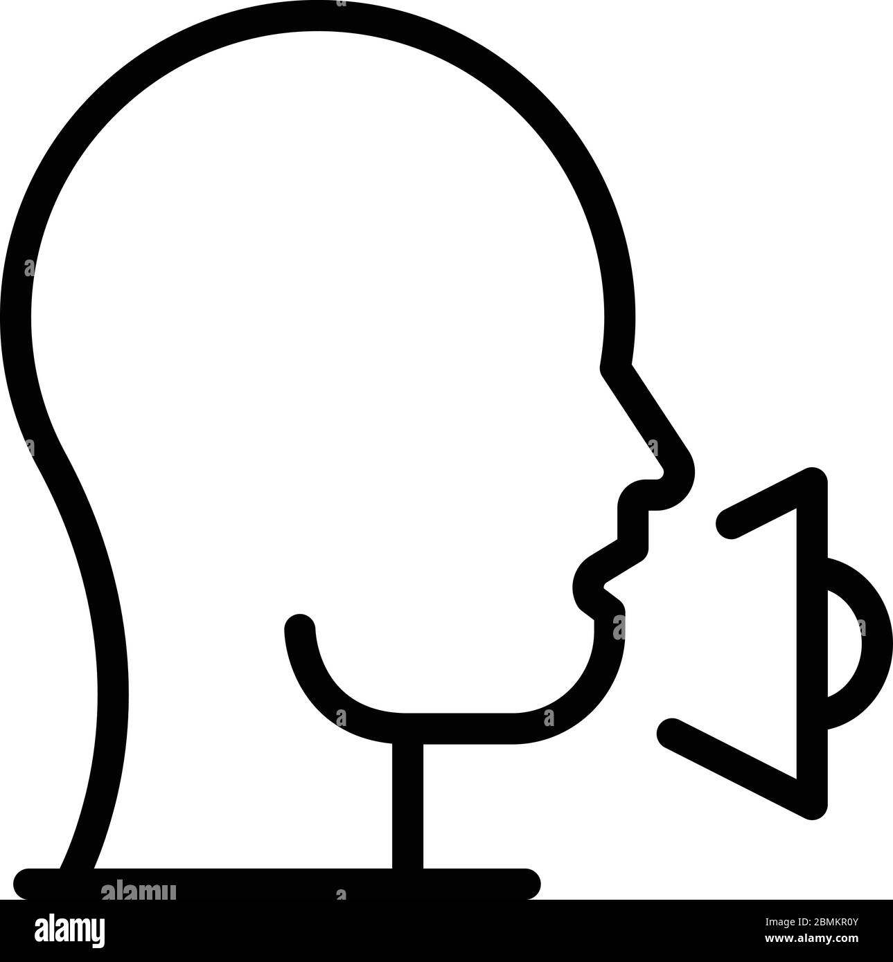 Speaking man icon, outline style Stock Vector Image & Art - Alamy