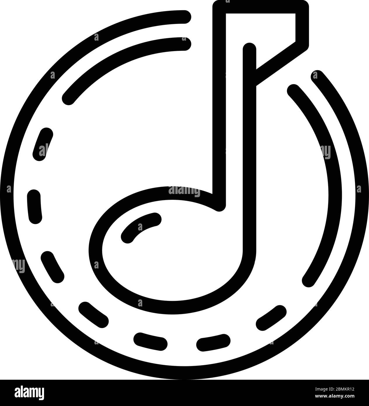 Musical note icon, outline style Stock Vector Image & Art - Alamy