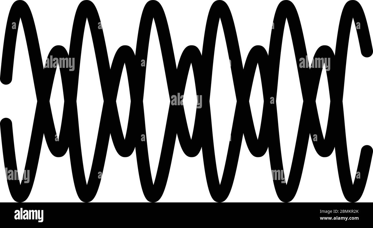 Sound waves icon, outline style Stock Vector Image & Art - Alamy