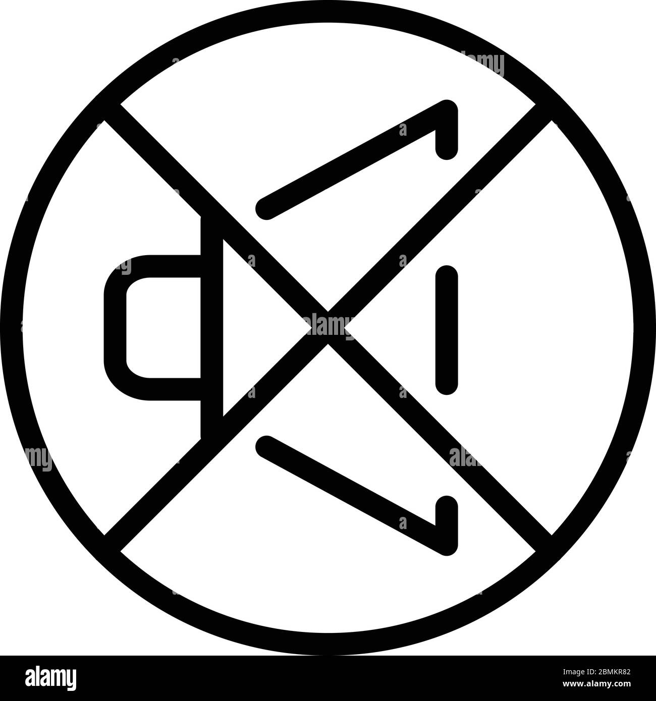 Sound off sign icon, outline style Stock Vector Image & Art - Alamy