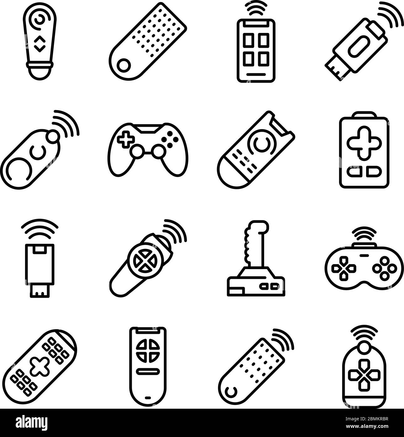 Remote control icons set, outline style Stock Vector Image & Art - Alamy