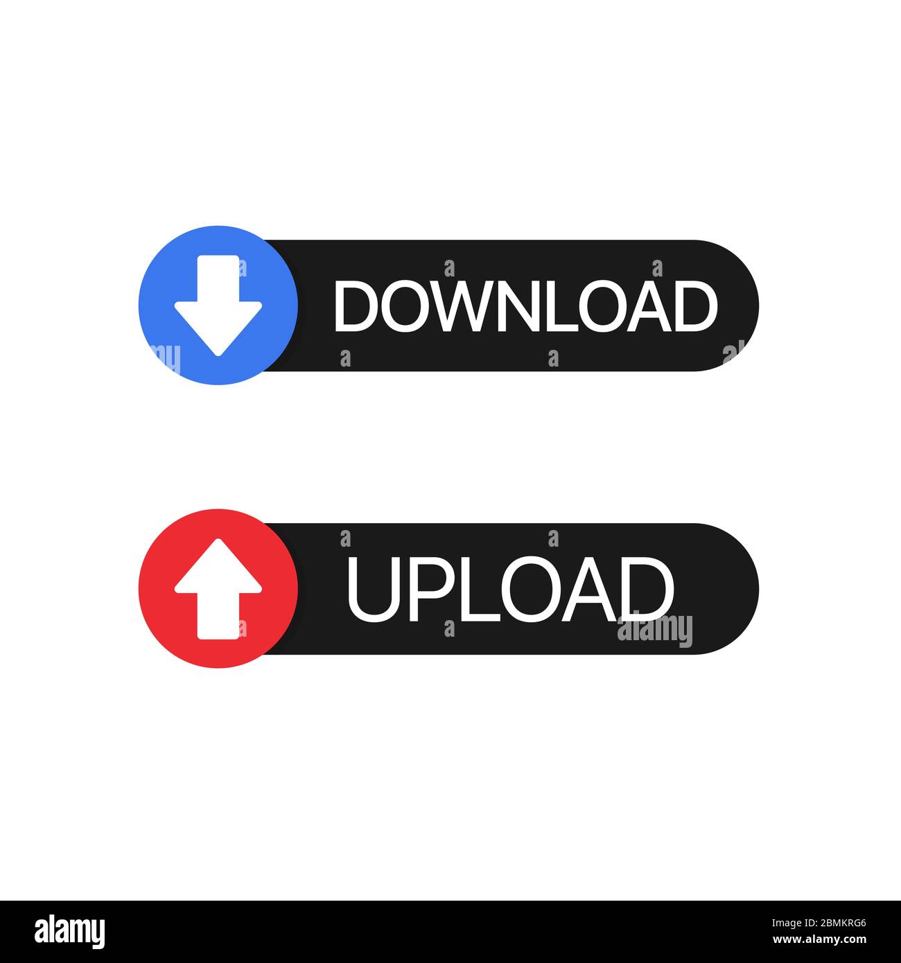 Download and upload buttons2 Stock Vector Image & Art - Alamy