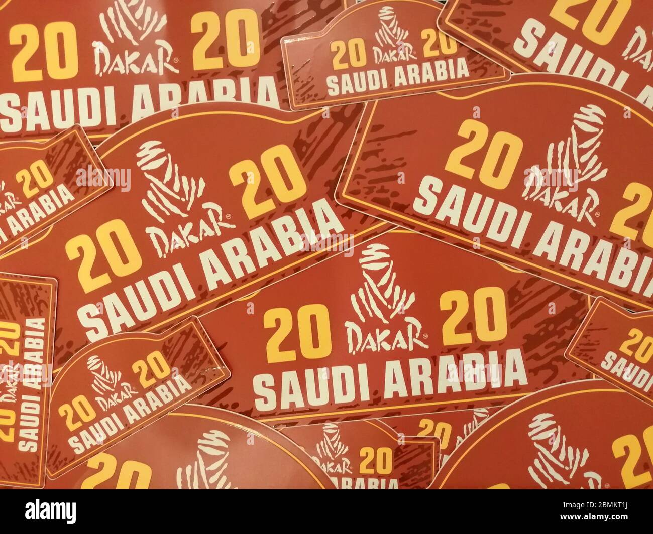 Official branding of the Dakar 2020 rally in Saudi Arabia. The world's ...
