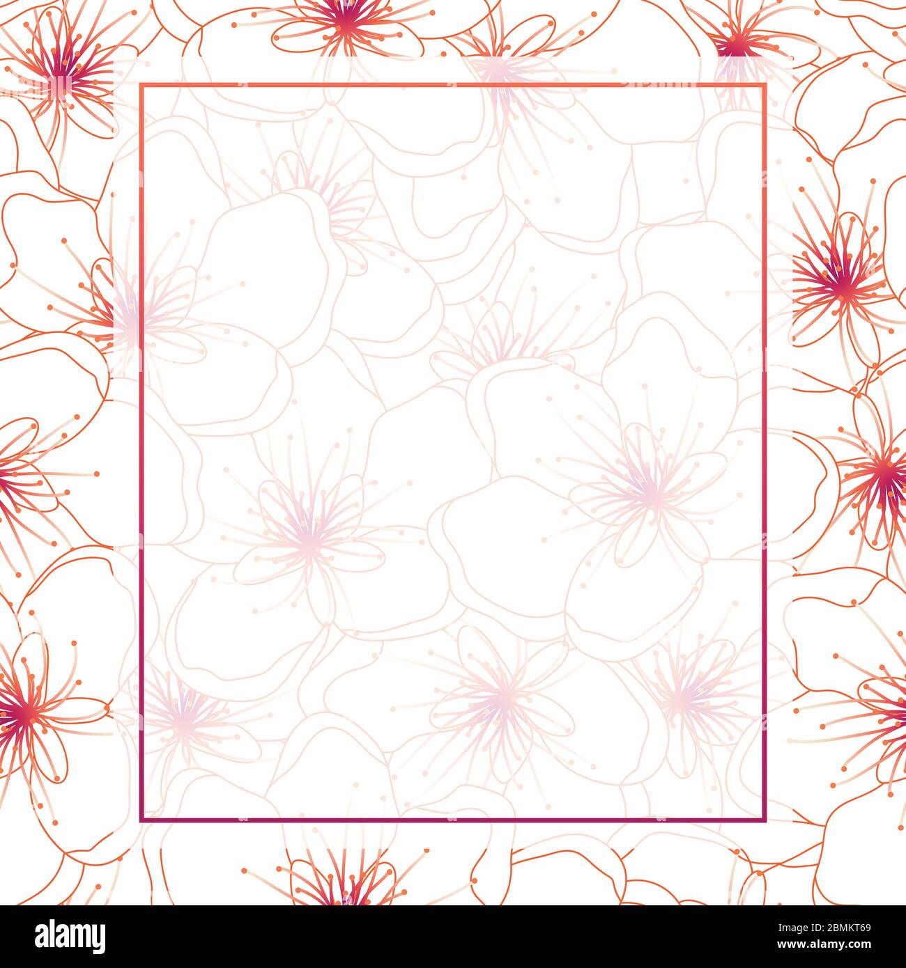 Sakura blossom peach cherry Stock Vector Images - Alamy