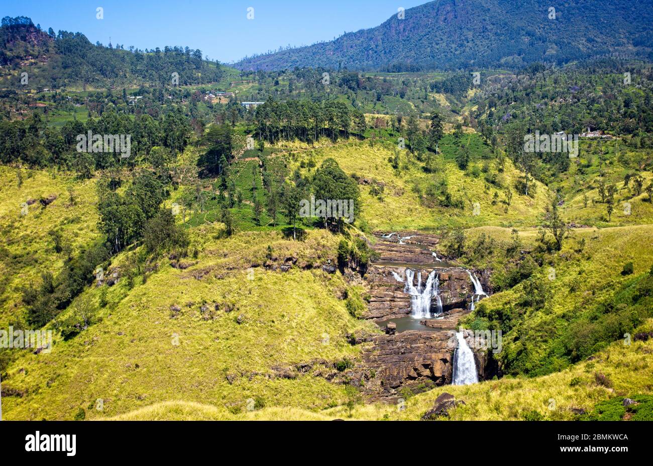The St Clair's Falls, waterfall on the River Kotmale, near Talawakele ...