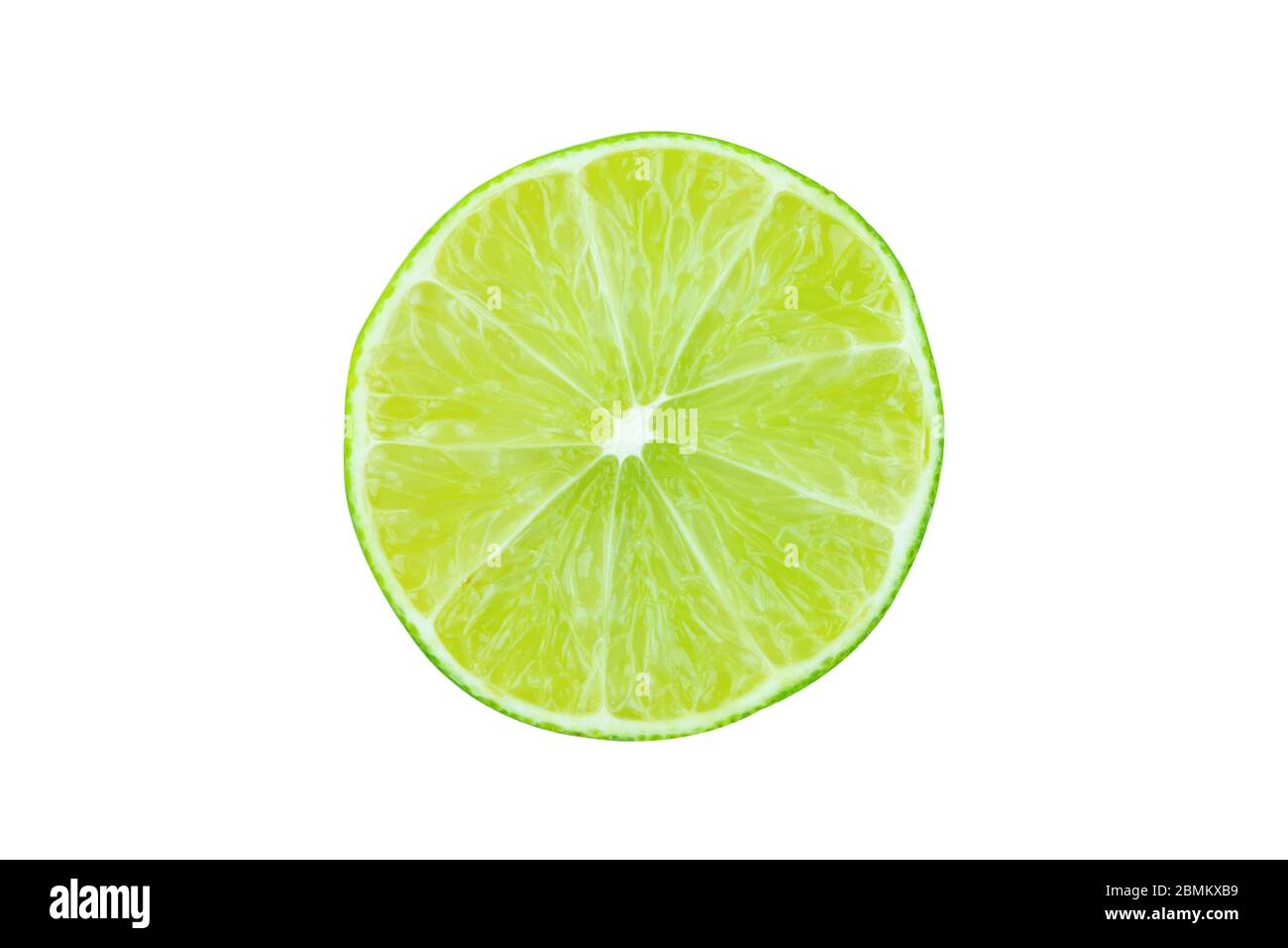 Lime slice top view. Fruit isolated on white background. With clipping ...
