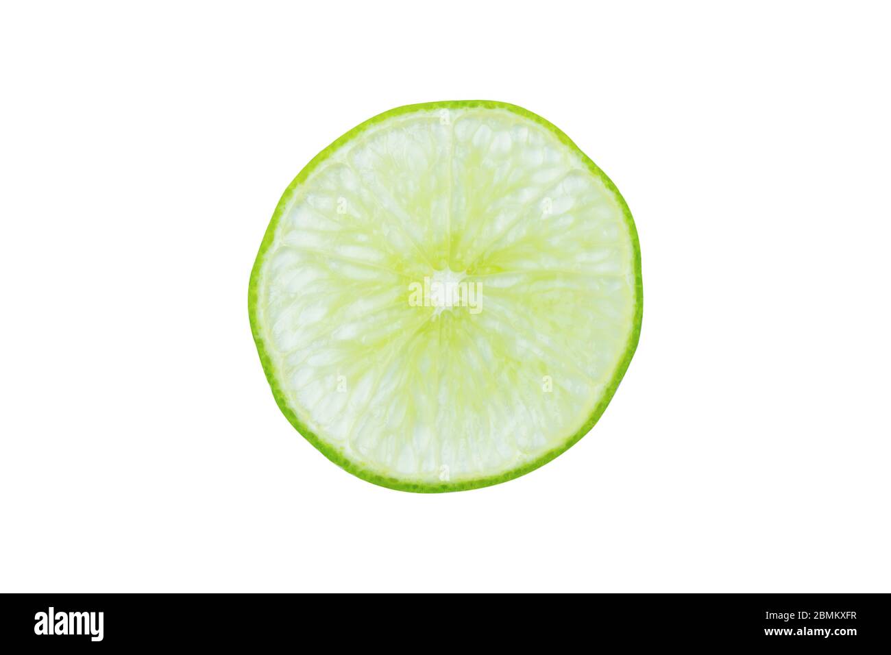 Lime slice top view. Fruit isolated on white background. With clipping ...
