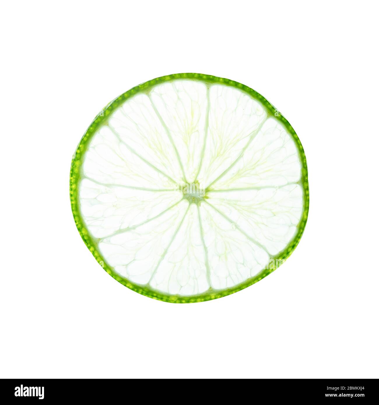 Lime slice top view. Fruit isolated on white background. With clipping ...