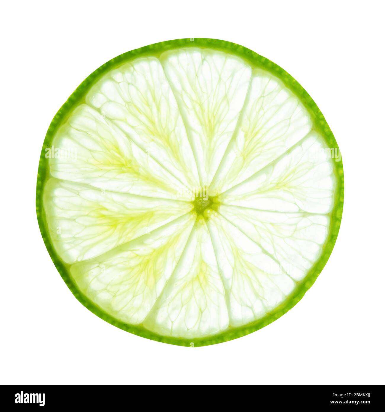 Lime slice top view. Fruit isolated on white background. With clipping ...