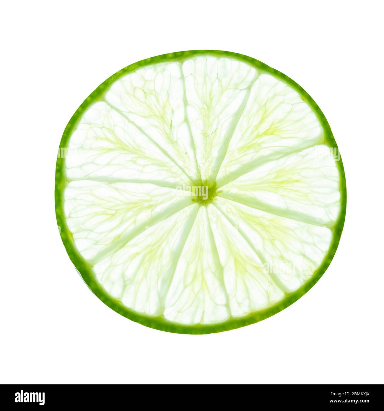 Lime slice top view. Fruit isolated on white background. With clipping ...