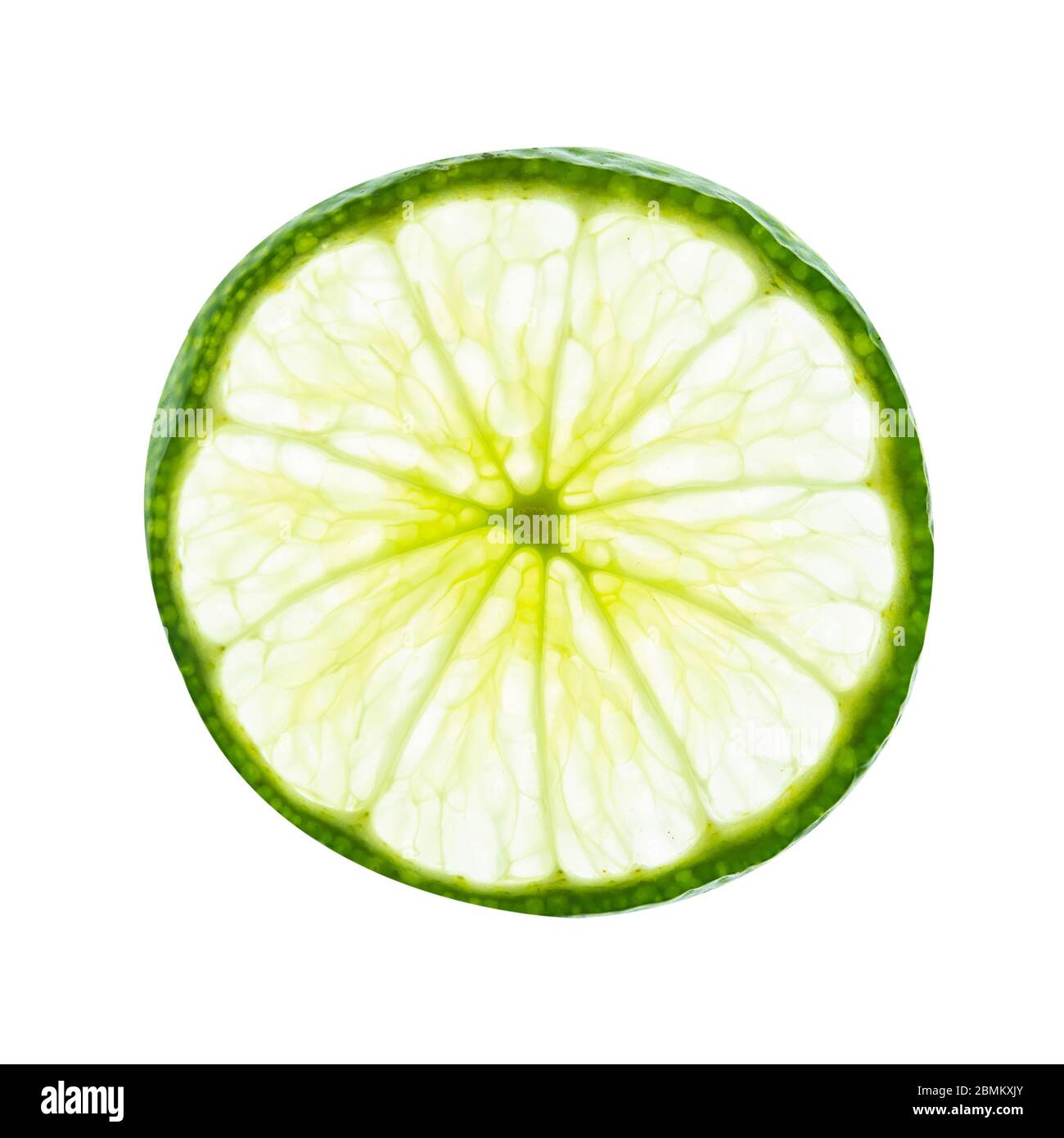 Lime slice top view. Fruit isolated on white background. With clipping ...