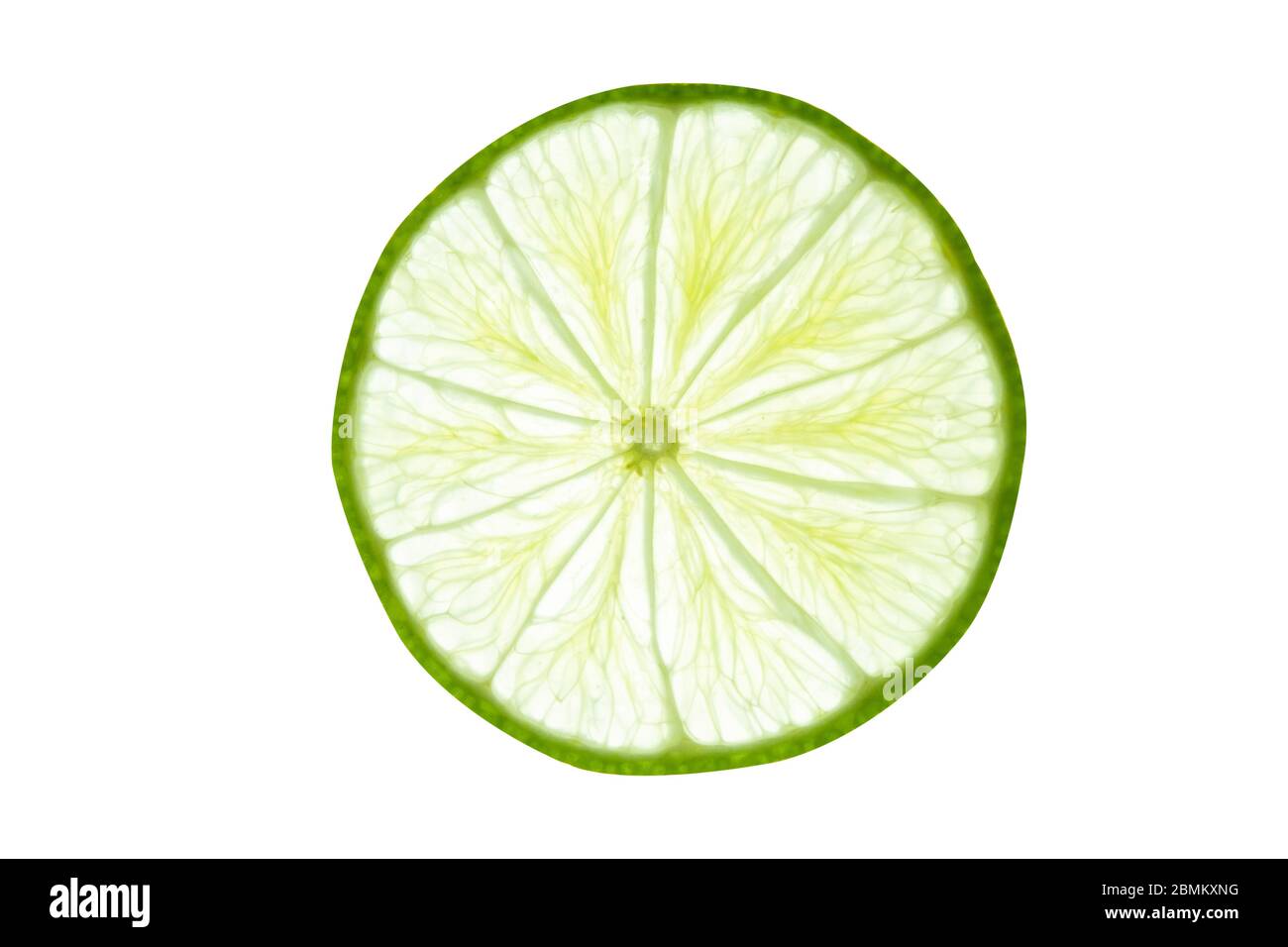 Lime slice top view. Fruit isolated on white background. With clipping ...
