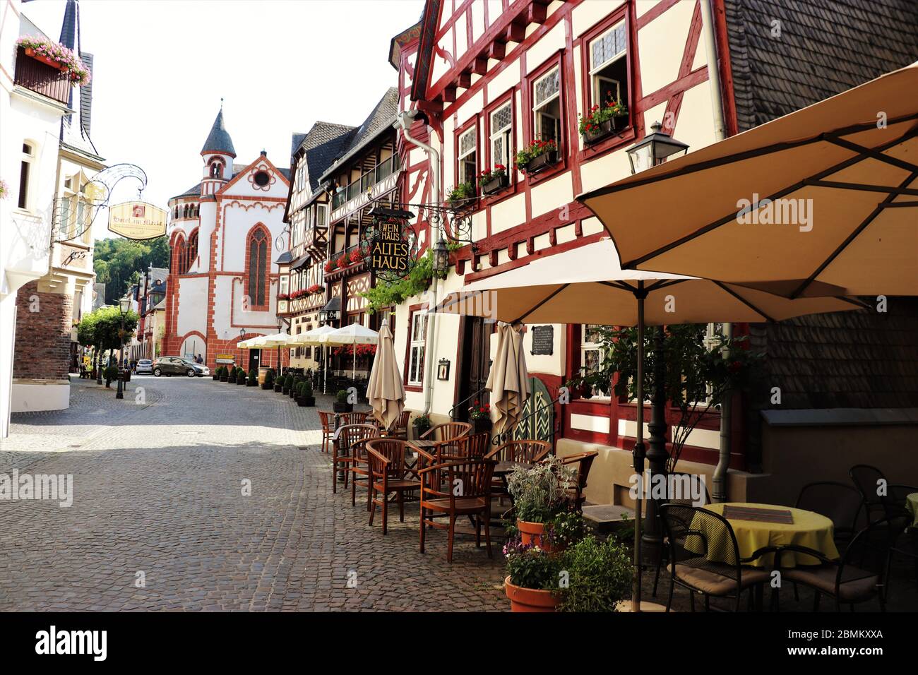 The Traditional German Town of Bacharach Am Rhein, Germany Stock Photo ...