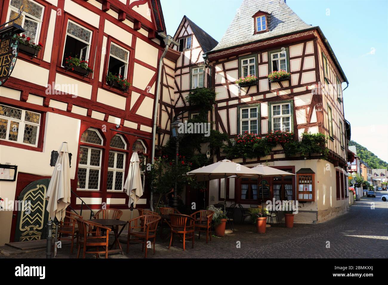 The Traditional German Town of Bacharach Am Rhein, Germany Stock Photo ...