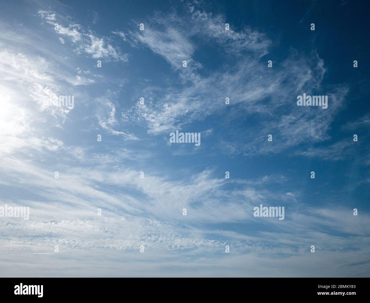 clean blue sky with clouds Stock Photo - Alamy