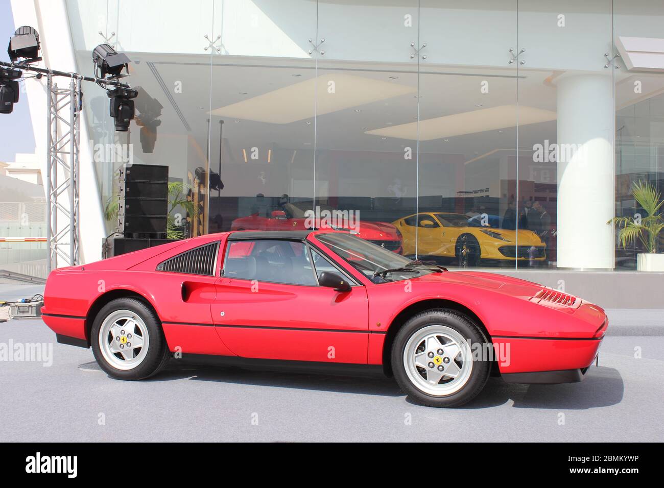 New official Ferrari dealer showroom in Dubai, United Arab Emirates ...