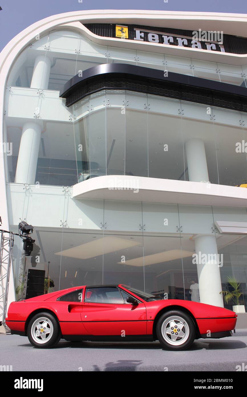 New official Ferrari dealer showroom in Dubai, United Arab Emirates ...
