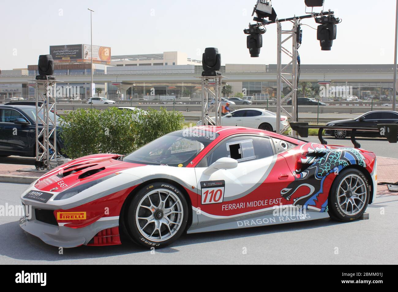 New official Ferrari dealer showroom in Dubai, United Arab Emirates ...