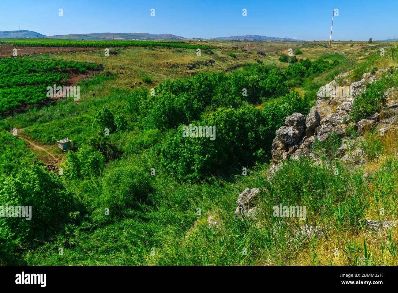 Landscape of the Snir Stream (Hasbani River) Nature Reserve, Northern ...