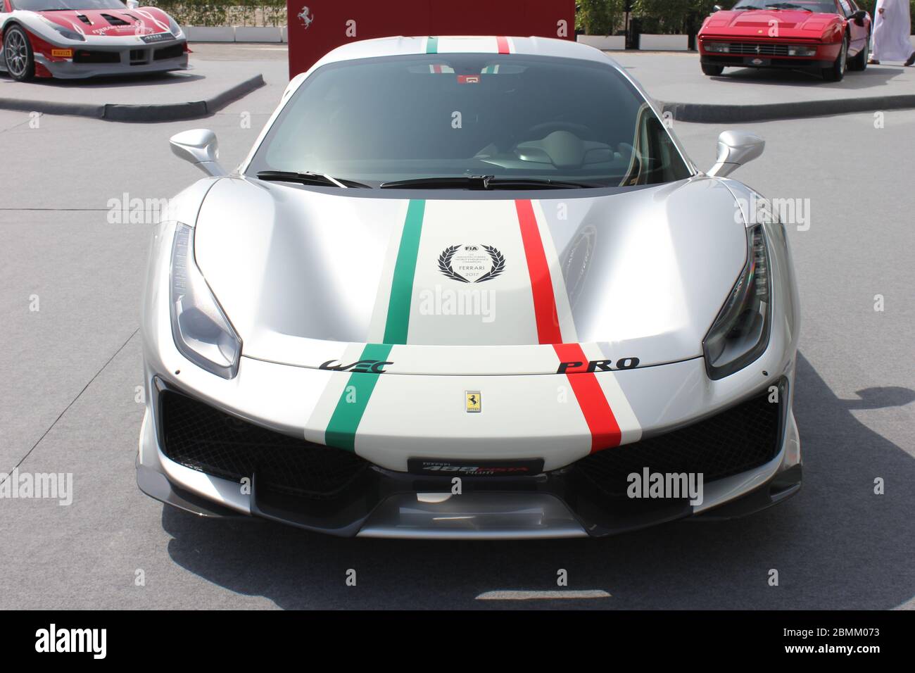 New official Ferrari dealer showroom in Dubai, United Arab Emirates ...