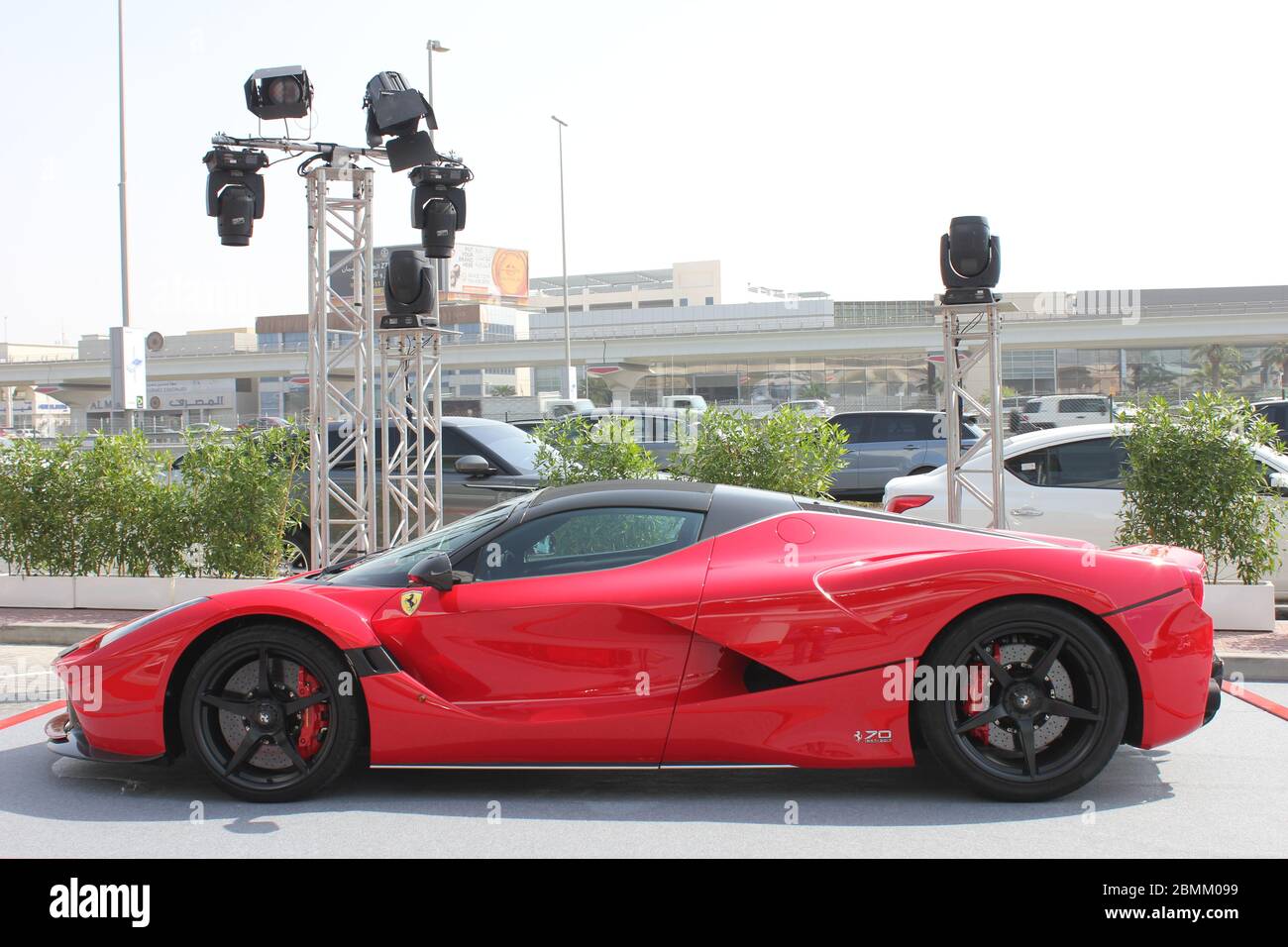 New official Ferrari dealer showroom in Dubai, United Arab Emirates ...