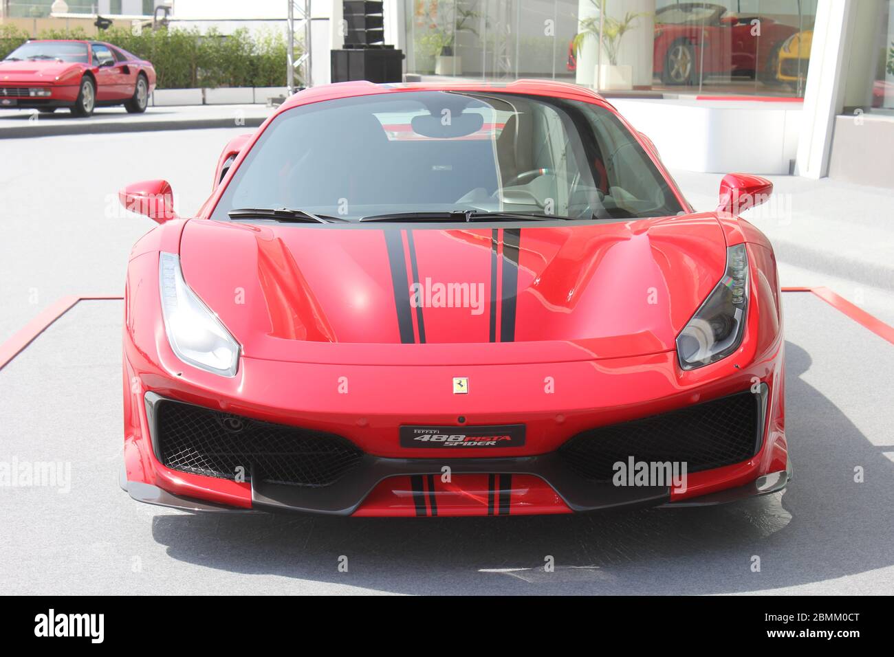 New official Ferrari dealer showroom in Dubai, United Arab Emirates ...